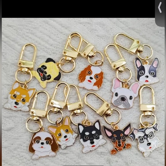 Accessories | Cute Dog Keychains With Gold Clips You Pick One | Poshmark